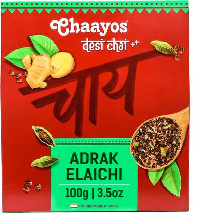 Chaayos Premium Adrak Elaichi Chai Patti - Immunity Booster (Ginger ...