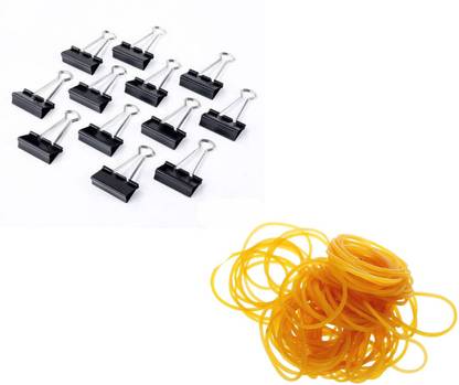 AN Sunshine Paper Binder Clip & 50 Rubber Band - Paper Binder Clip & 50 ...