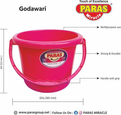 Paras Miracle 7 L Plastic Bucket Price in India - Buy Paras Miracle 7 L ...