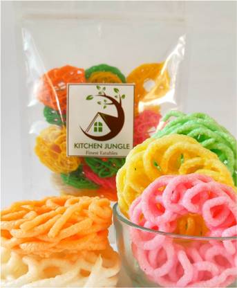 Kitchen Jungle Sago Jalebi Fryums | Ready to Fry Homemade 3D Fryums ...