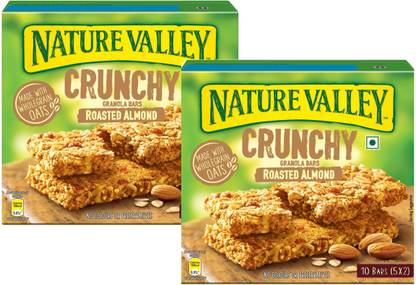 Nature Valley Crunchy Granola Bars, Roasted Almond, (Pack of 2- 210 ...