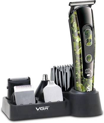 VGR V-102 Camouflage Professional Grooming Kit with Cord & Cordless Multipurpose Hair Clipper ...