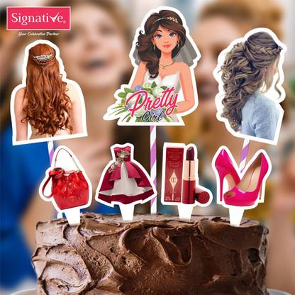 Signative CAKE DECORA - PRETTY GIRL Cake Topper Price in India - Buy ...