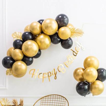 Gubbara King Birthday Decoration Kit Happy Birthday Banner Metallic ...