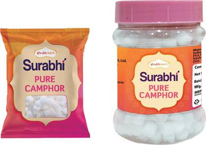 Shubhkart Surabhi Pure Camphor Container 100g & Surabhi Pure Camphor ...