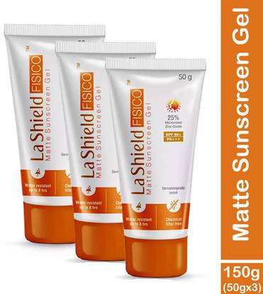 La Shield Sunscreen - SPF 50 PA+++ Fisico - SPF 50+ PA+++ ,50 g x Pack ...