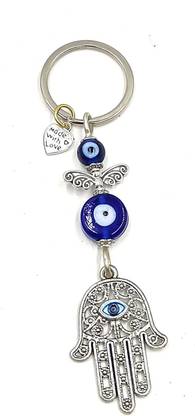 jaz Evil Eye Protection Hamsa Hand-Nazar Suraksha Kavach Key Ring for Good Luck Key Chain Price ...