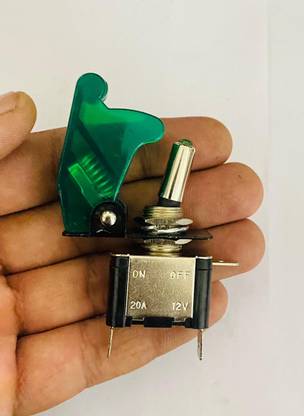 Auto MT GREEN Aircraft Safety Cover PILOT Toggle Switch 12V 20A LED ...
