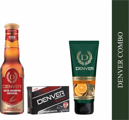 DENVER Beer Shampoo ,Black Code Soap & Oil Clear Face Wash Price in ...