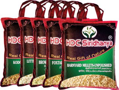 HDC SIRIDHANYA Unpolished millet origin from Karnataka with vaccum packing 920g each Mixed ...