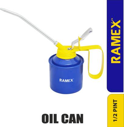 RAMEX Oil Can For Bike, 1/2 Pint Capacity Fixed Spout Metal Pump Manual ...