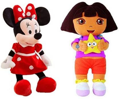AVGTOYS Cute & Attractive Stuffed Toy, Dora Doll|Red Minnie Mouse (Multicolor) - 35 cm - Cute ...