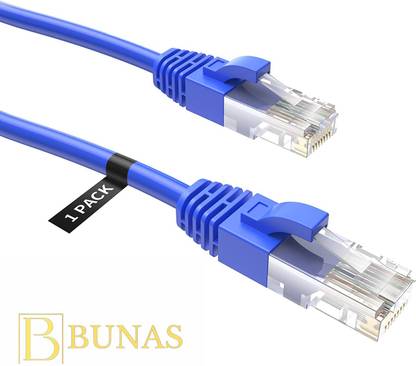 BUNAS LAN Cable 1.5 m RJ45 Type 1.5 m LAN Cable (Compatible with Router ...