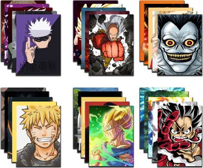set of 40 wall poster of mix animes A4 size (size_11.9x8.3 inch) Paper ...