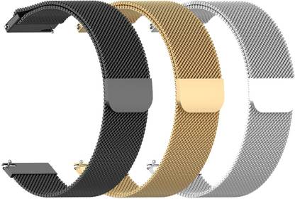 AOnes Pack of 3 Magnetic Loop Watch Strap for Noise ColorFit Ultra 3 ...