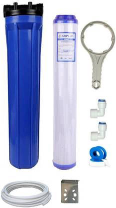 KRPLUS 20 Inch Filter Housing + GAC Carbon Filter (1/2 Inch Inlet, 3/8 ...
