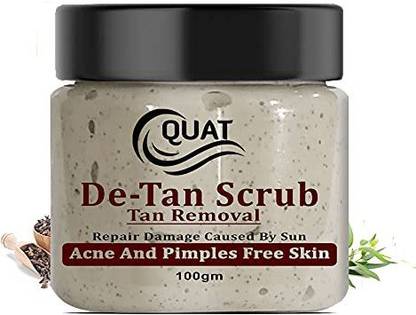 QUAT De-Tan Face Scrub For Tan Removal, Glowing Skin for Women & Men ...