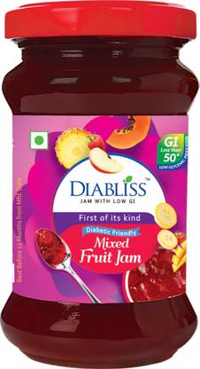 DiaBliss Diabetic Friendly Mixed Fruit Jam 250g Sugar Free - Low ...
