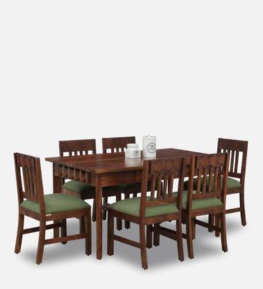 Finesse Crafts Solid Wood 6 Seater Dining Set Price in India - Buy ...