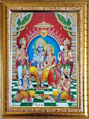 Shyam Framing Art Sri Rama Pattabhishekam Religious Frame Price in ...