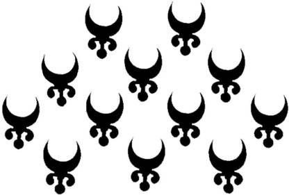 Comet Busters Traditional Half Moon Black Bindi (7mm) (BIN1757 ...