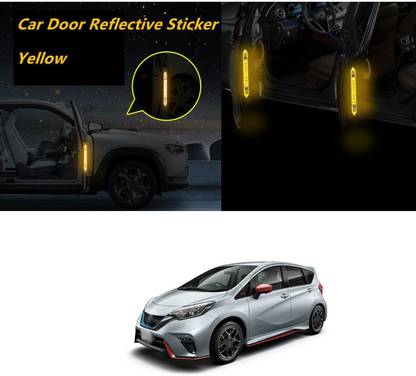 PECUNIA Car Door Open Caution Sticker Reflective Tape Safety Warning ...