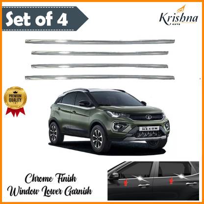 KRISHNA AUTO Lower Window Garnish (Chrome) Compatible with Tata Nexon ...