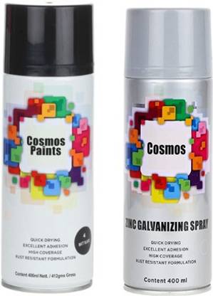 Cosmos Matt Black, ZInc Galvanizing Spray Paint 800 ml Price in India ...