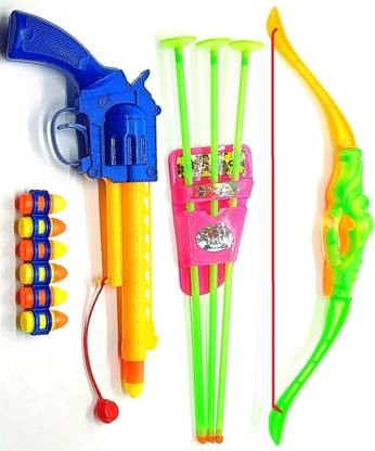 Dynamic Retail Global Gun Toys for Boys With Bullets, Archery Bow ...