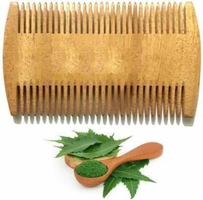 Rarun Dual side Anti Hair-Fall Neem Wood Hair Comb Hand made Anti ...
