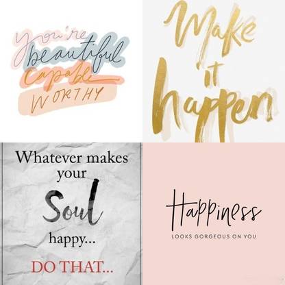 Inspirational Quotes Wall Abstract Poster (45 cm x 30 cm x 0.2 cm ...