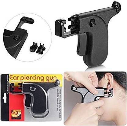 Shield plus BLACK SAFETY DOUBLE PISTOL EAR PIERCING GUN (PACK OF 1 ...