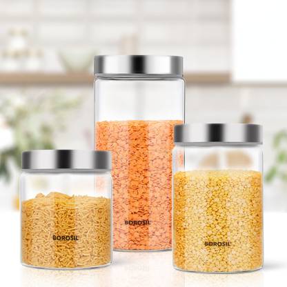 BOROSIL Glass Grocery Container - 3050 ml Price in India - Buy BOROSIL ...