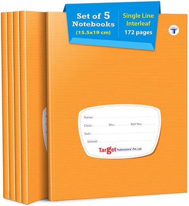 Target Publications Single Line Interleaf Notebooks |Copy | Writing ...