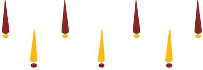 Comet Busters Beautiful Tilak Maroon and Yellow Bindi With Dot (BV956 ...