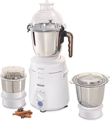 Unichef Diamond MG 1 835 W Mixer Grinder (3 Jars, White) Price in India ...