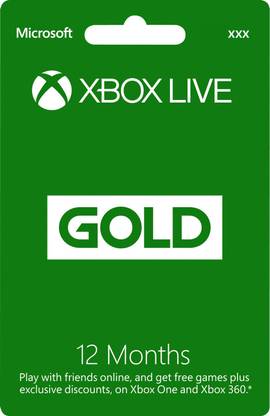 Xbox Live 12 Month Gold Membership Card Price in India - Buy Xbox Live ...