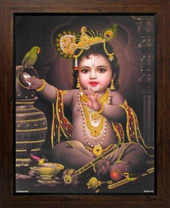 Lord Krishna / Baby Krishna / Bal Gopal Poster Paper Print - Art ...