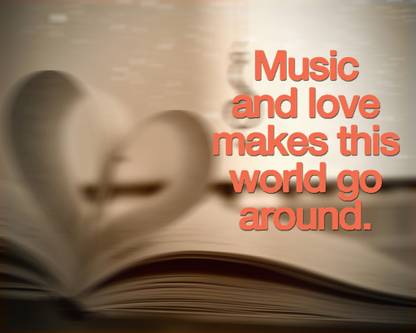 Music And Love Quote Paper Print - Quotes & Motivation posters in India ...