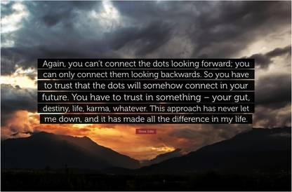 Connecting The Dots Steve Jobs Motivational Quote Poster Paper Print ...