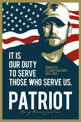 Chris Kyle Poster Paper Print - Quotes & Motivation posters in India ...