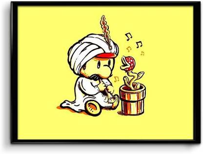 Indian Mario Paper Print - Art & Paintings, Minimal Art posters in ...