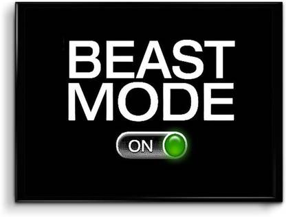 Beast Mode On Paper Print - Typography, Animation & Cartoons posters in ...
