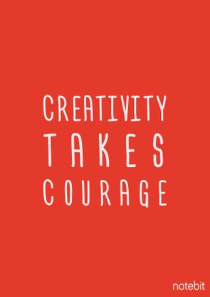 Creativity Takes Courage Motivational Poster Paper Print - Quotes ...