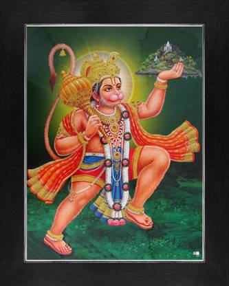 Lord Hanuman Carrying Sanjivani / Hanumanji Poster Paper Print - Art ...