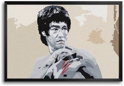 RangeeleInkers Bruce lee Painting Art Laminated Frame Poster Paper ...