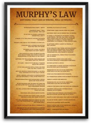 Murphy's Law Paper Print - Quotes & Motivation posters in India - Buy ...