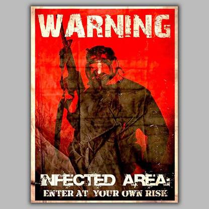 Warning Infected Area Poster Photographic Paper - Abstract, Animals ...