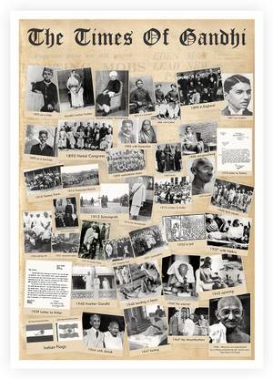 Mahatma Gandhi life and his work Wall Décor Paper Print - Quotes ...