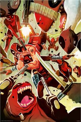 Deadpool Guns knives and bullets (Officially Licensed) poster Paper ...